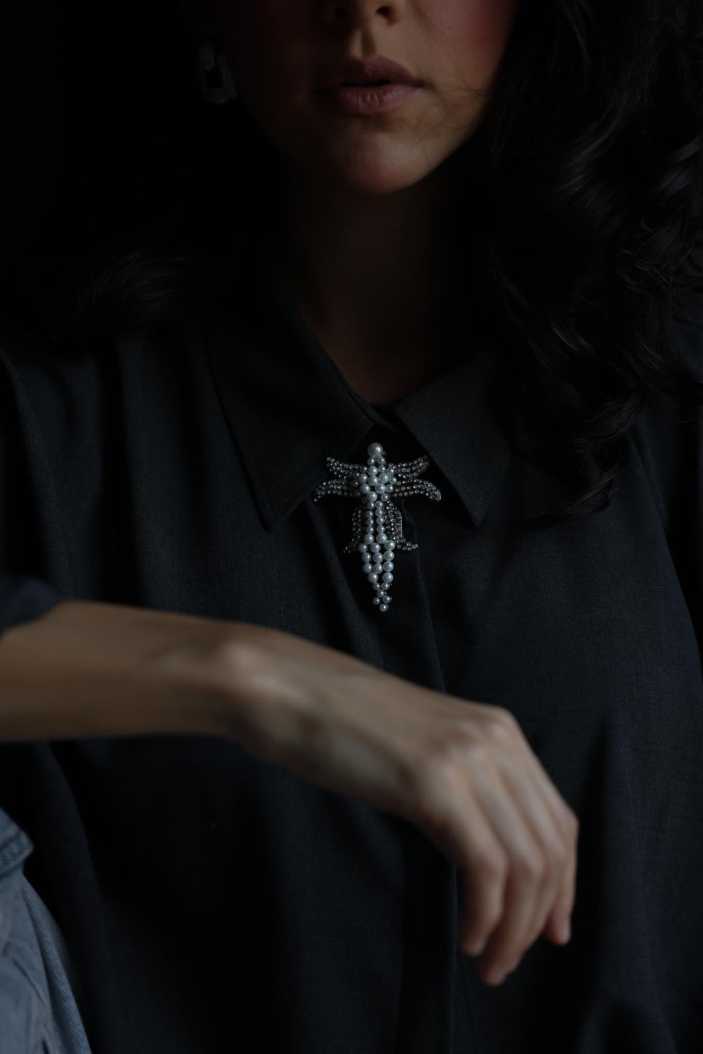 Silver-Tone Angel Faux Pearl & Rhinestone Brooch – Vintage Baazaar